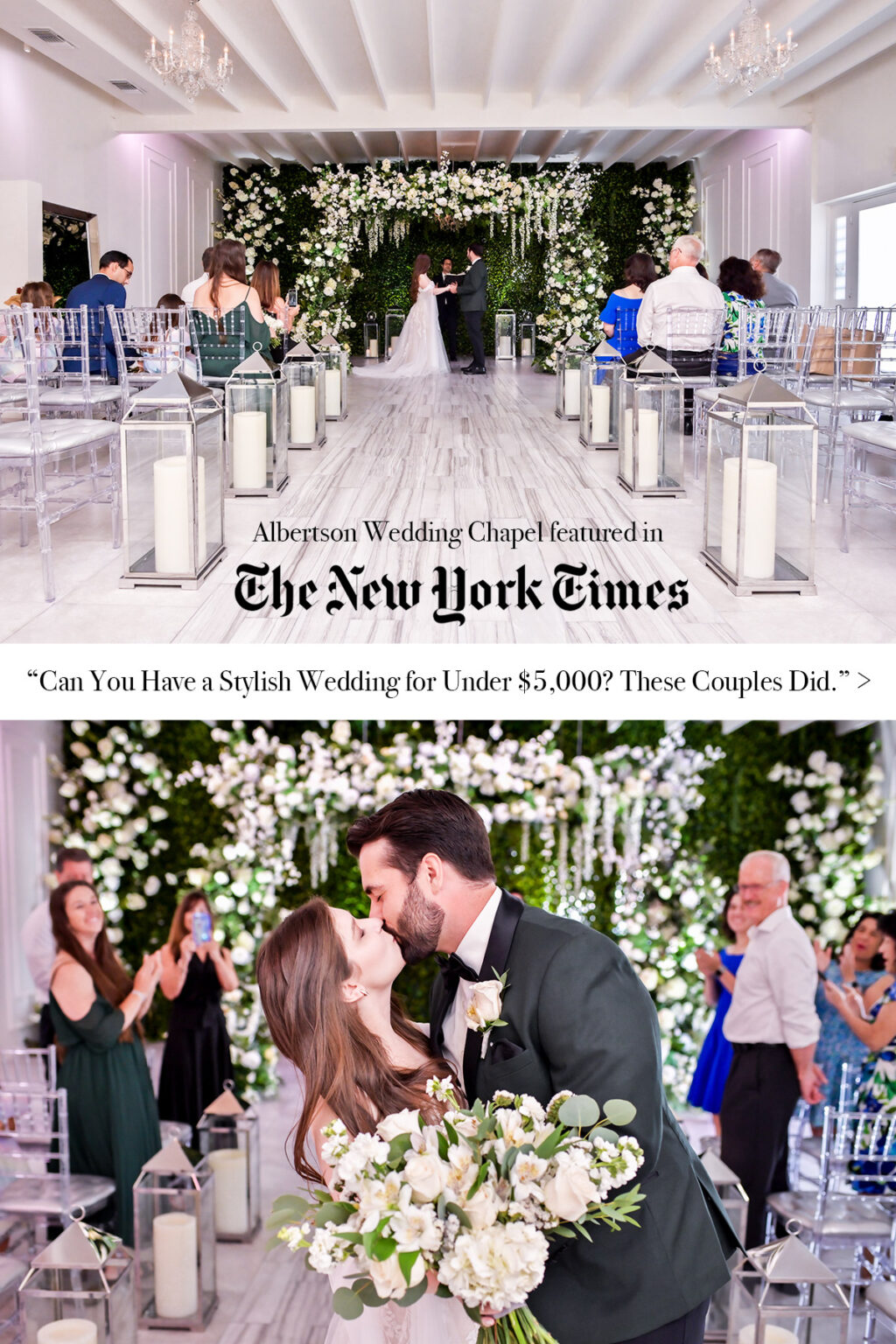 Albertson Wedding Chapel in Los Angeles. Stylish, intimate weddings daily.